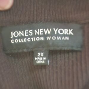 Jones New York | Tops | Jones New York Brown Embellished Ribbed Tank ...